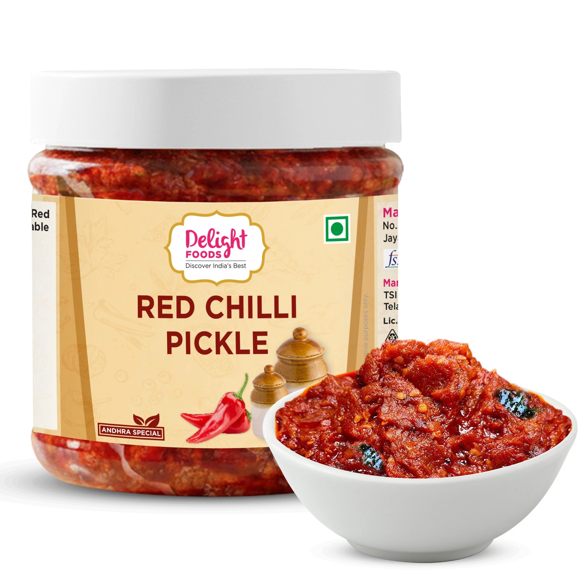 Buy Andhra Red Chilli Pickle Online | Spicy Healthy Achar – Delight Foods